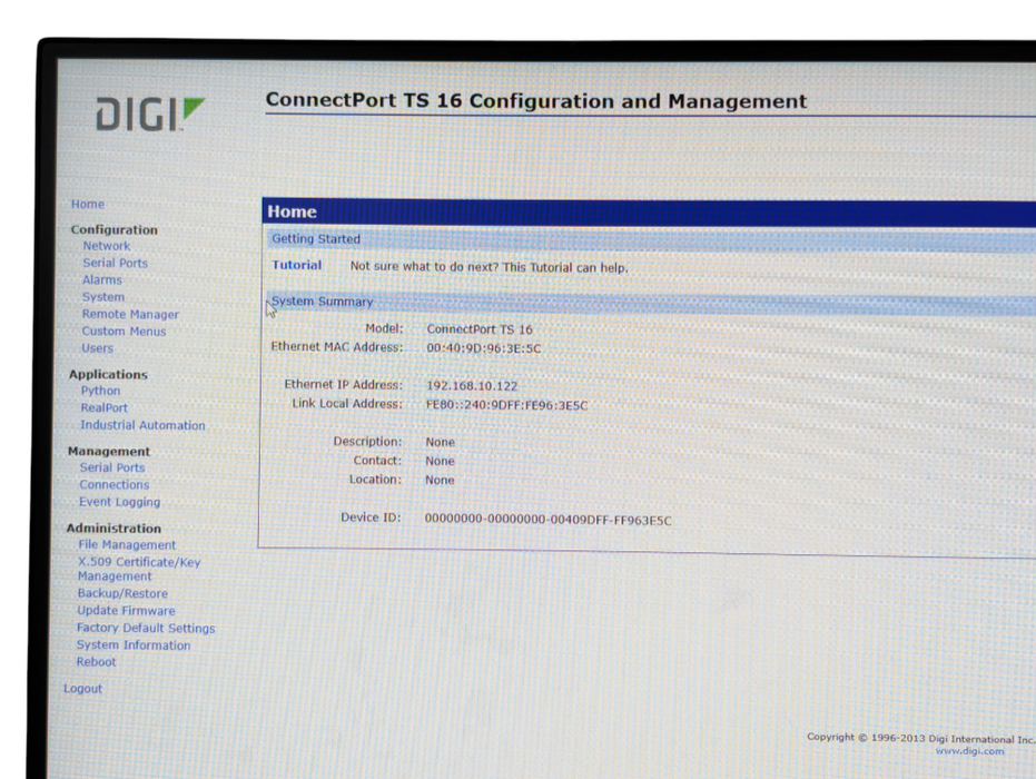 DIGI ConnectPort TS 16 50001551-01 Serial Terminal Server Q- — retail.era