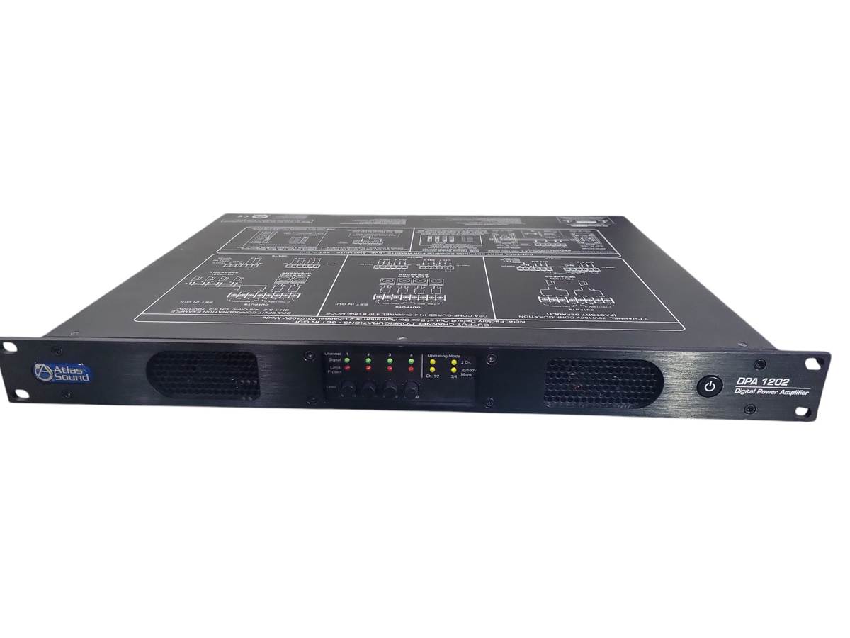 Atlas Sound amplifier DPA 1202 4-8ohm/70 Volt. Network Power Amplifier ...