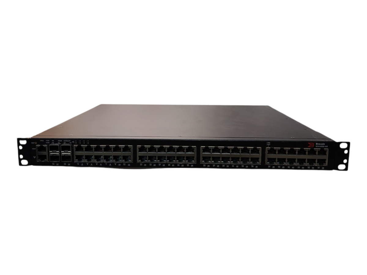 Brocade ICX6450-48 ICX 6450-48 Ethernet Switch, 48-Port Gigabit, 4-Por ...