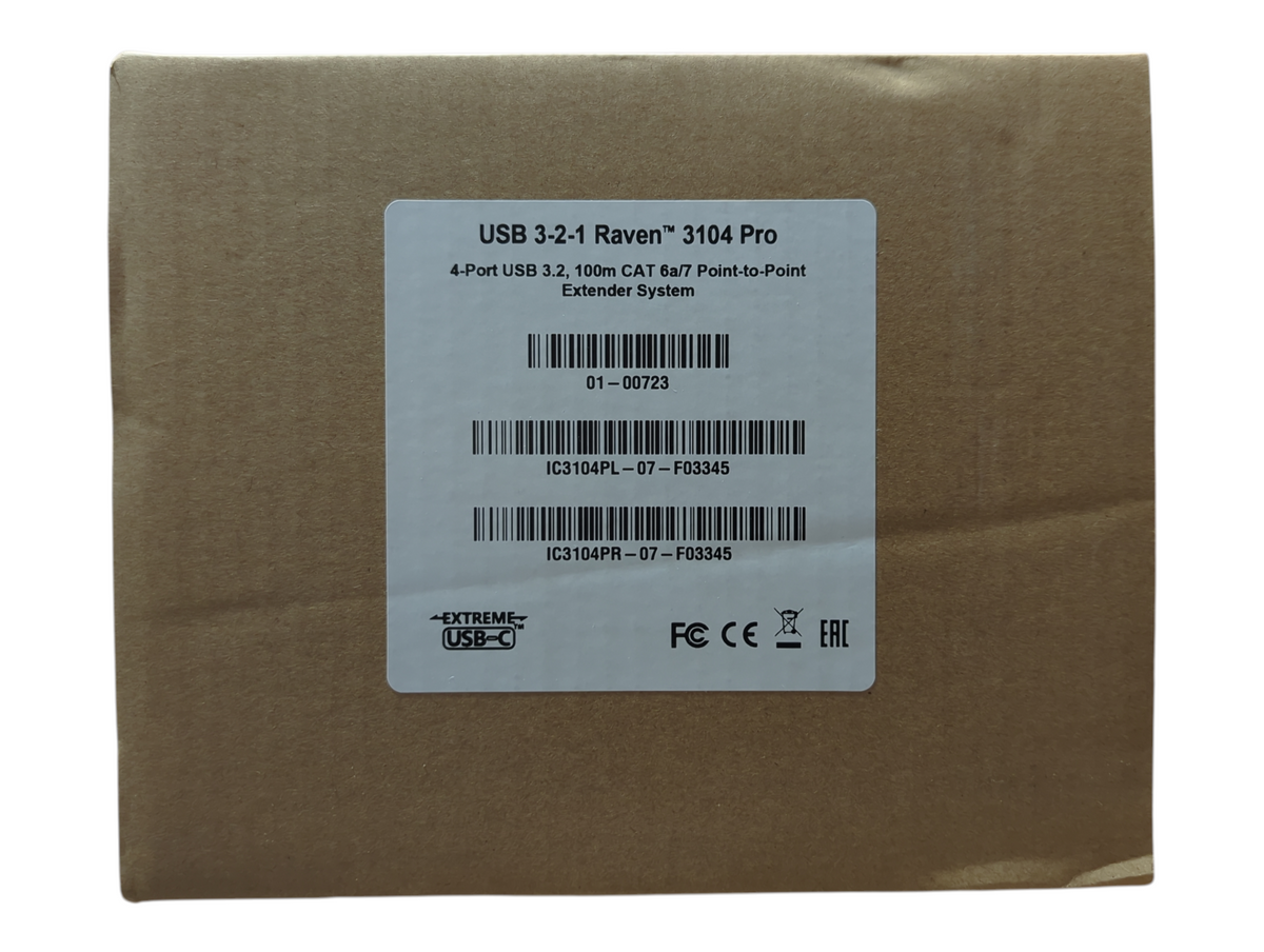 Four-Port USB 3-2-1 Raven 3104 Pro 100m CAT 6a/7 Point-to-Point Extend ...
