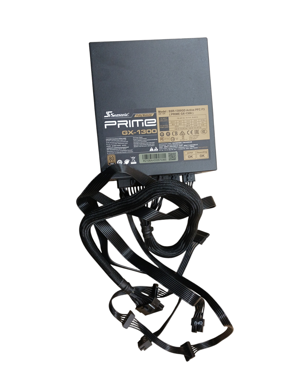 Seasonic Prime 1300w 80 Plus Gold Full Modular PSU — retail.era