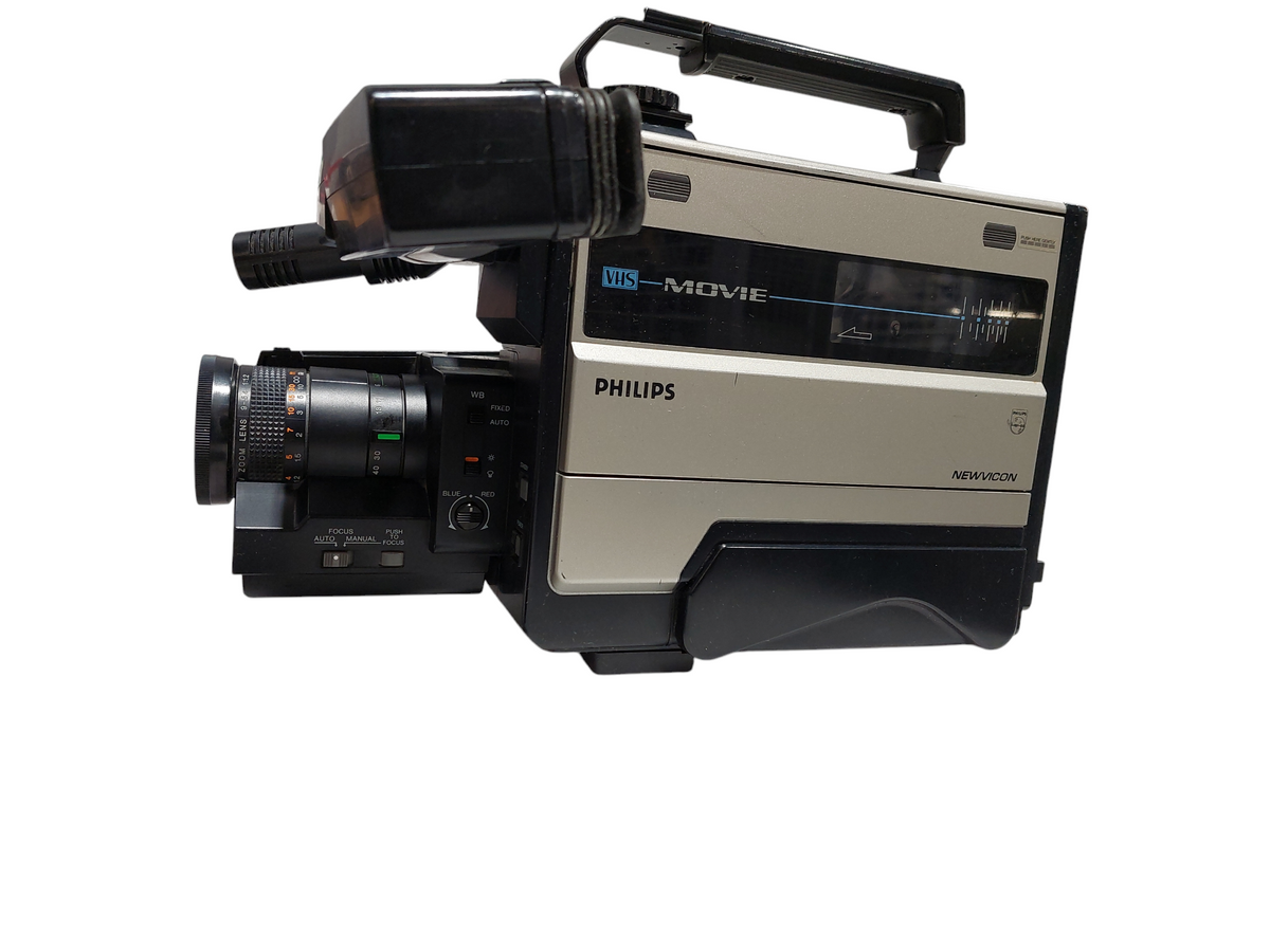 Philips VHS Movie Video Camera Manufactured Dec.1985 Auto Focus Newvic ...