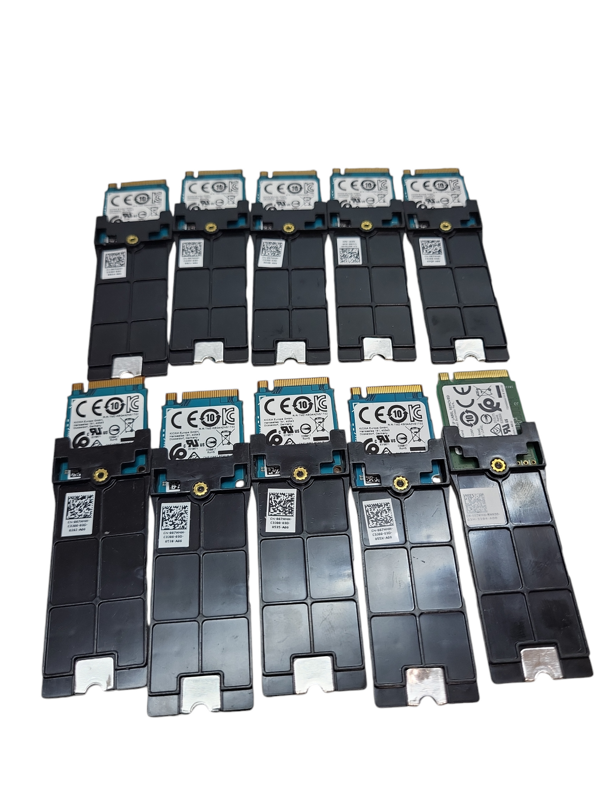 Lot 10x 128GB m.2 NVMe 2230 SSD with bracket frame to 2280 | Mixed Bra ...