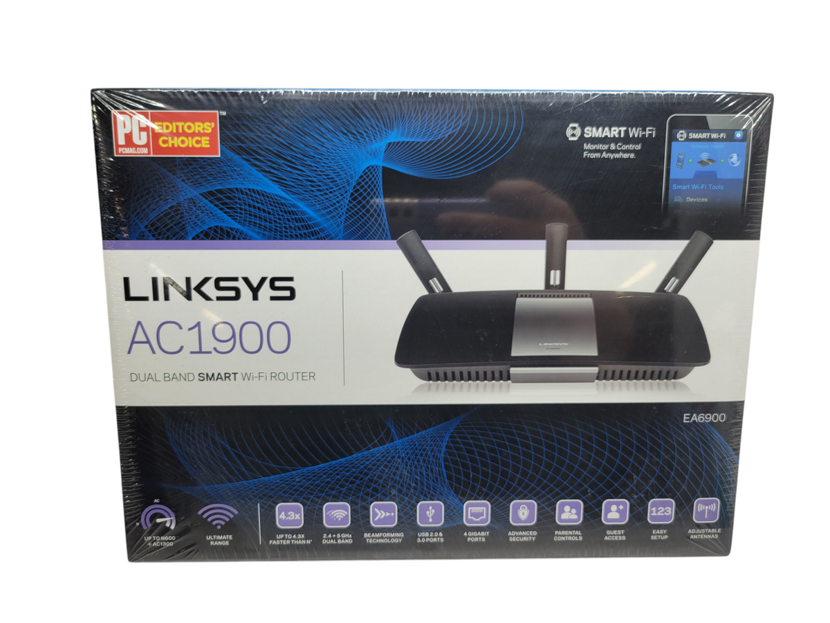 NEW Linksys AC1900 DUAL BAND SMART WI-FI ROUTER (EA6900) Q% — retail.era