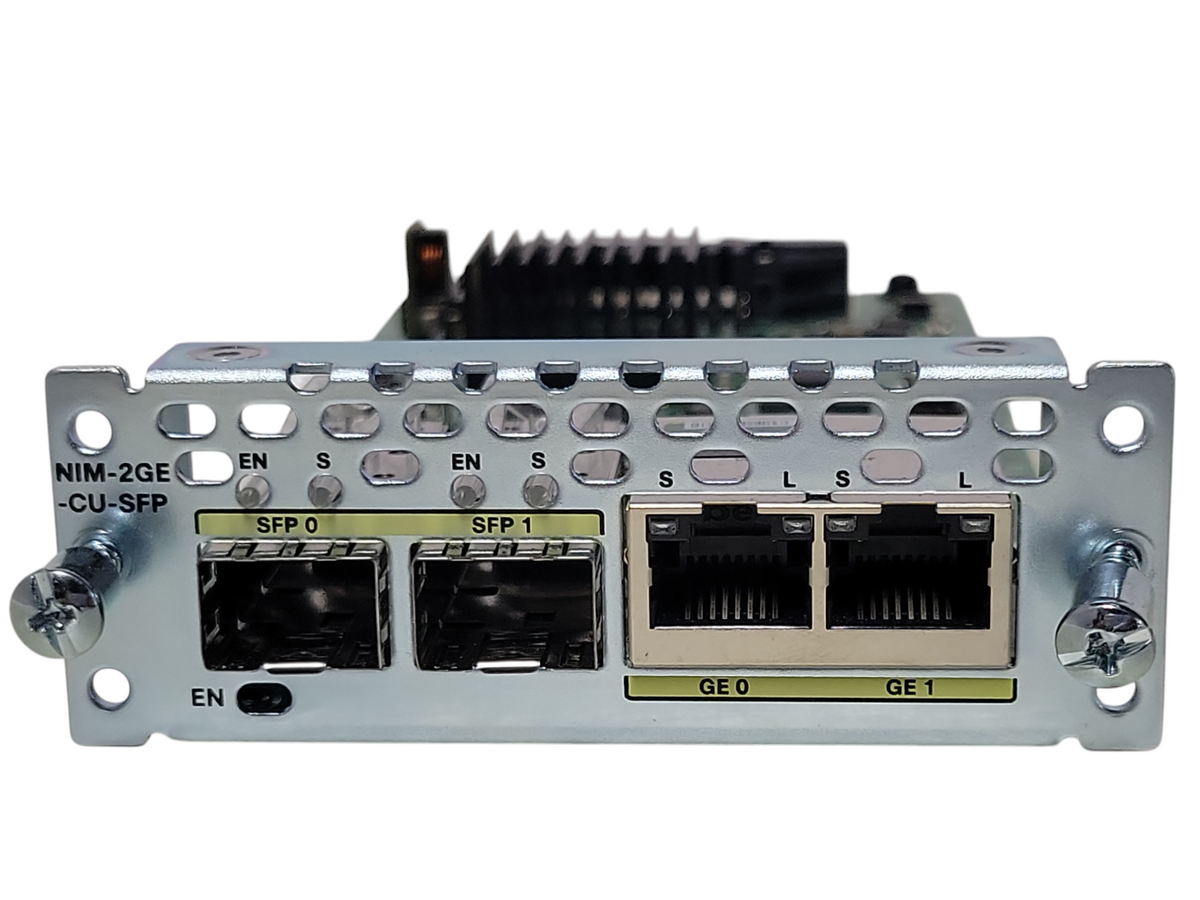 Cisco NIM-2GE-CU-SFP 2-port Gigabit Ethernet dual-mode GE/SFP Module ...