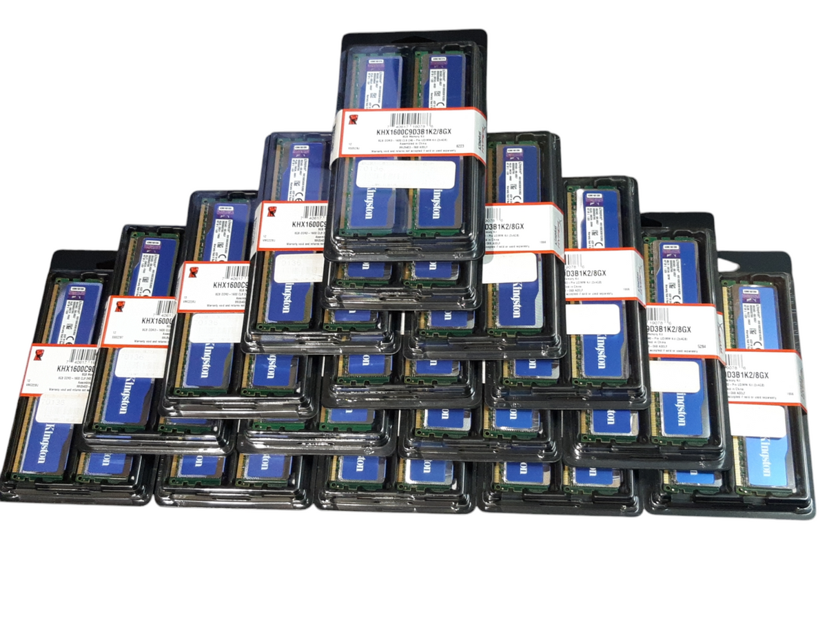 Lot of 16x, 8GB Memory Kit ( 2x4GB ) DDR3-1600 CL9 240 Pin Heat Sink M — retail.era
