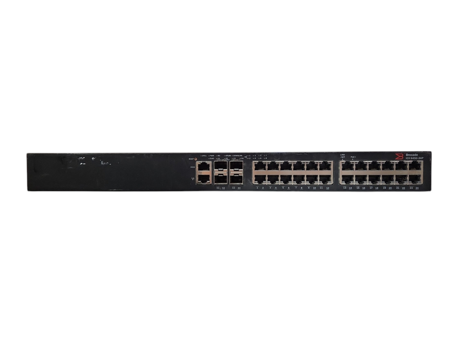 Brocade ICX6450-24P, 24-Port Gigabit PoE+ Ethernet Switch, 4x 1/10G SF ...