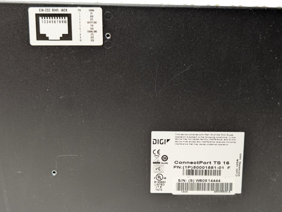 DIGI ConnectPort TS 16 50001551-01 Serial Terminal Server Q- — retail.era