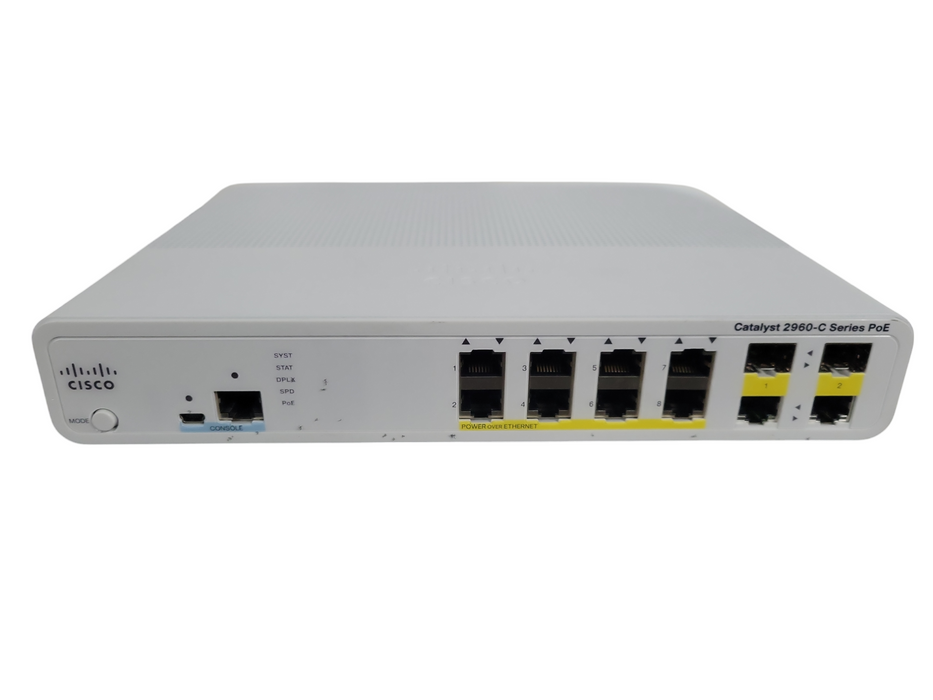 Cisco Catalyst 2960-C WS-C2960C-8PC-L | 8-port Ethernet PoE Network Sw ...