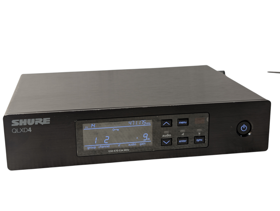 SHURE QLXD4 G50 470-534 Mhz Digital Wireless Mic Receiver - — retail.era