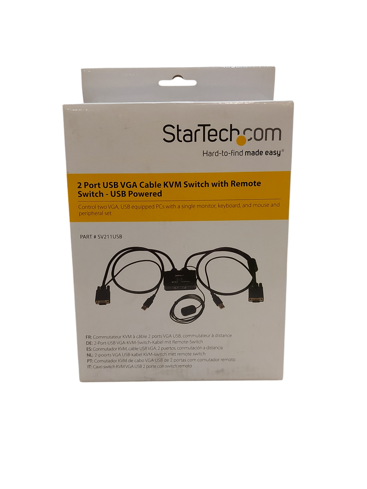 StarTech 2 Port USB VGA Cable KVM Switch with Remote Switch - USB Powe ...