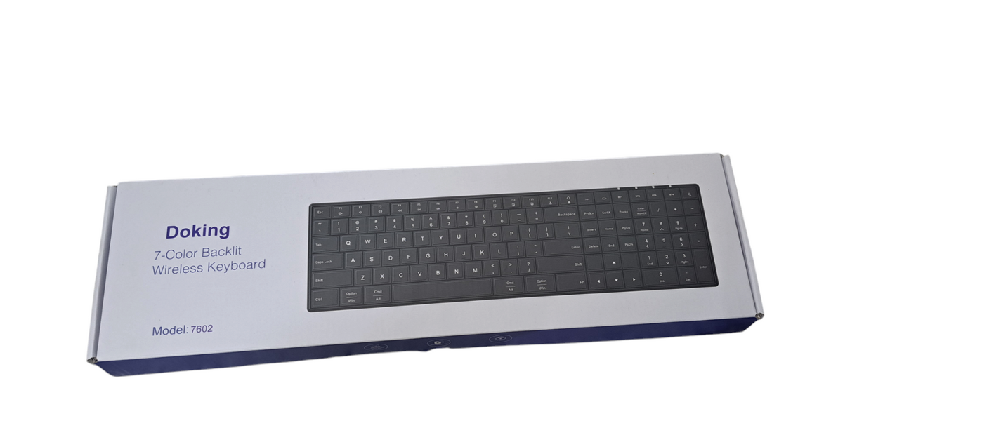 Wireless Bluetooth Thin Keyboard 7 Color Backlit Docking 7602 Q ...
