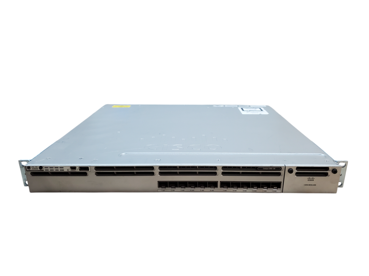 Cisco WS-C3850-12S-E V02 | 12-Port SFP Ethernet Network Switch | 2x PS ...