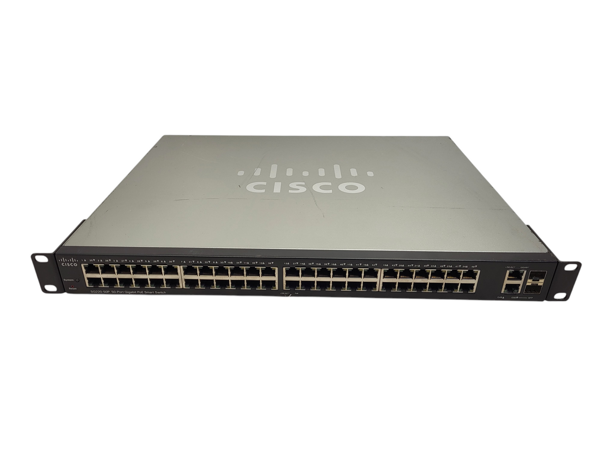 Cisco SG220-50P 50-Port Gigabit PoE Smart Network Ethernet Switch SG22 ...