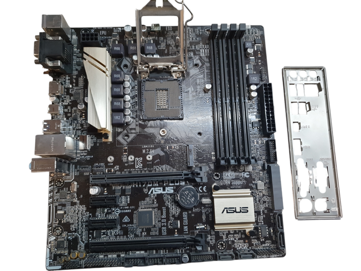 UNTESTED ASUS H170M-PLUS LGA 1151Socket DDR4 mATX Motherboard w/ I/O ...
