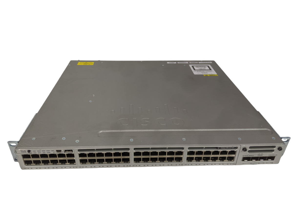 Cisco WS-C3850-48P-S V07 | 48-Port Gigabit PoE Switch | w/ C3850-NM-2- — retail.era