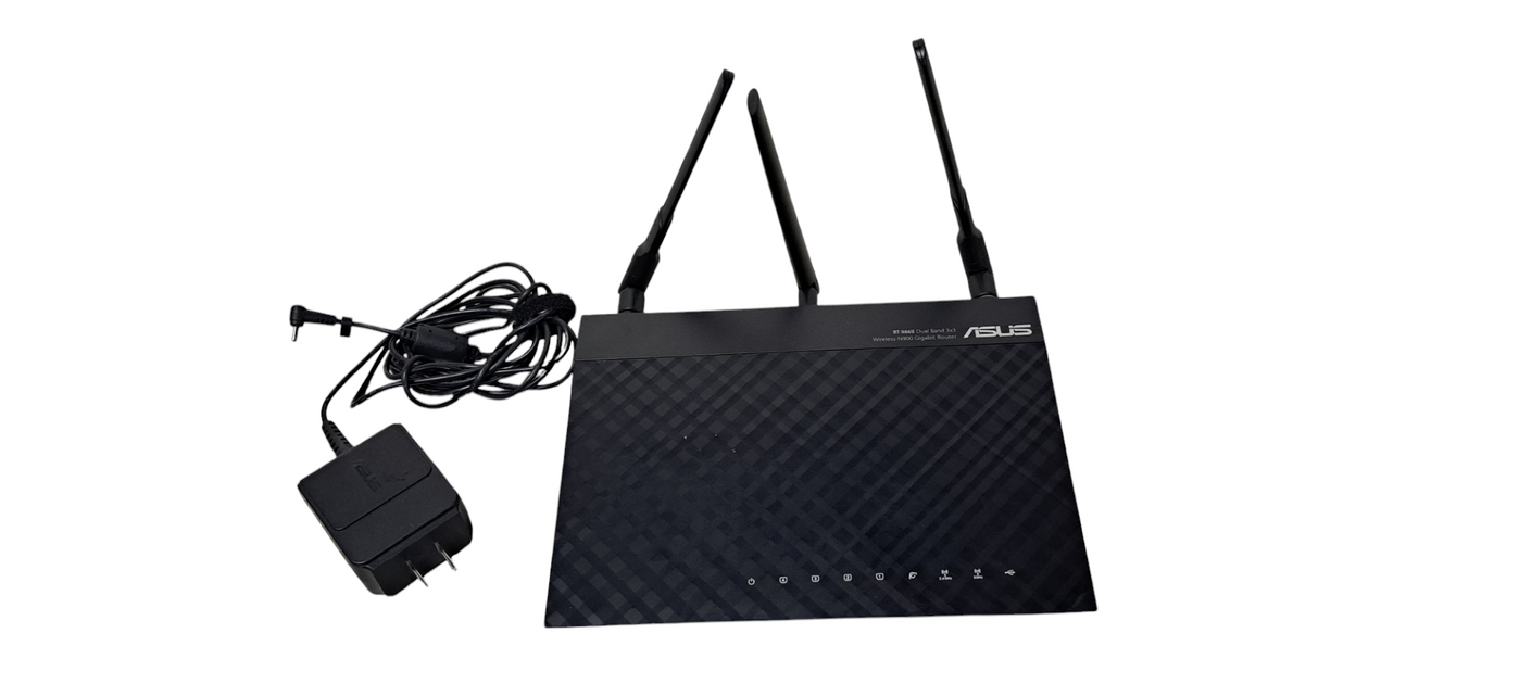ASUS RT-N66U Dual-Band 3x3 Wireless N900 Gigabit Router Wi-Fi W/Power ...
