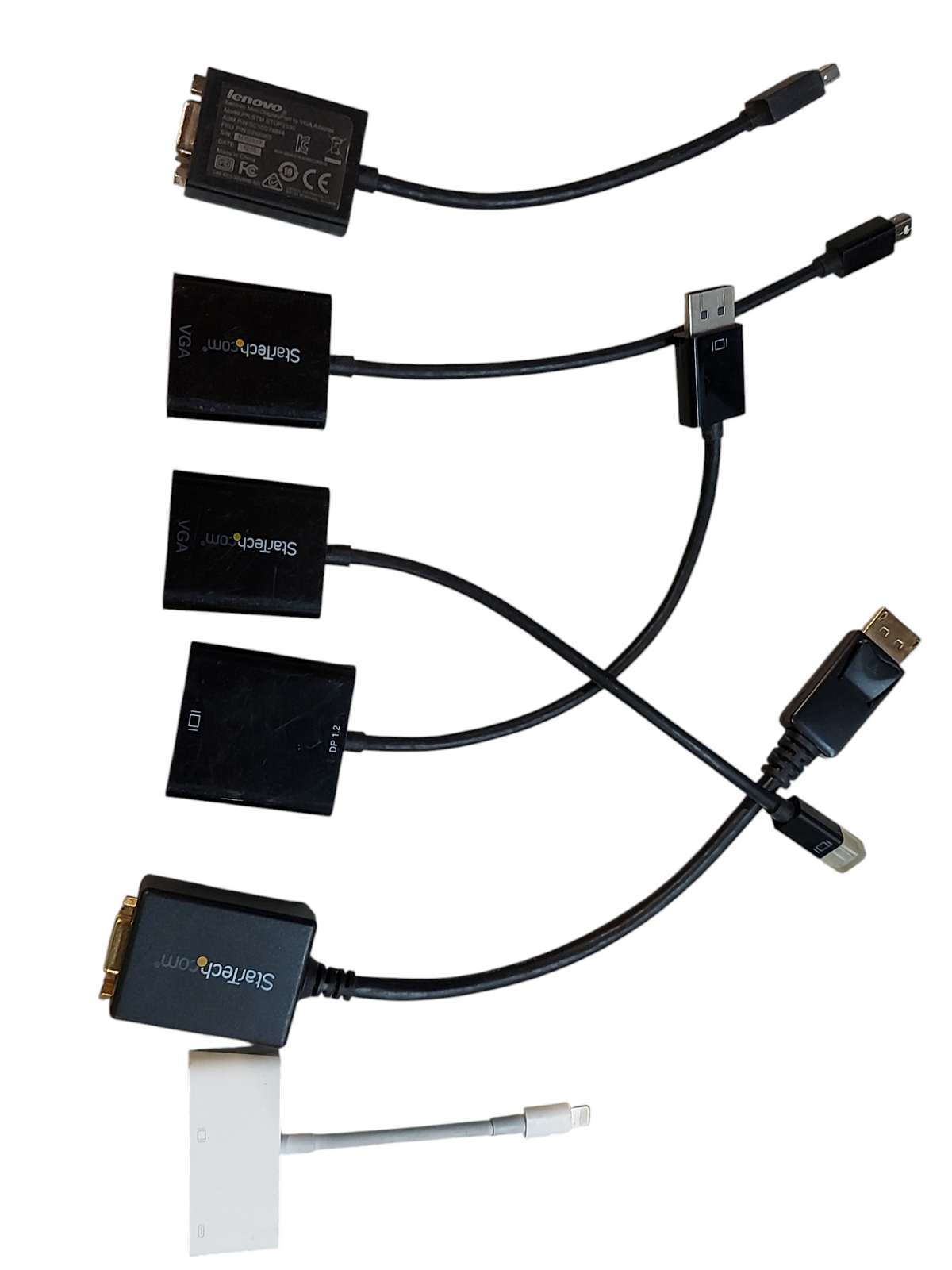 Lot 6X - Assorted - DisplayPort to VGA Video Adapter Converted — retail.era