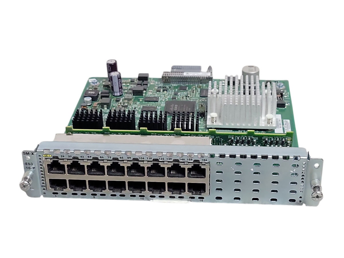 Cisco SM-X-ES3-16-P 16-Port GbE PoE+ SM-X Layer 2/3 EtherSwitch Servic ...