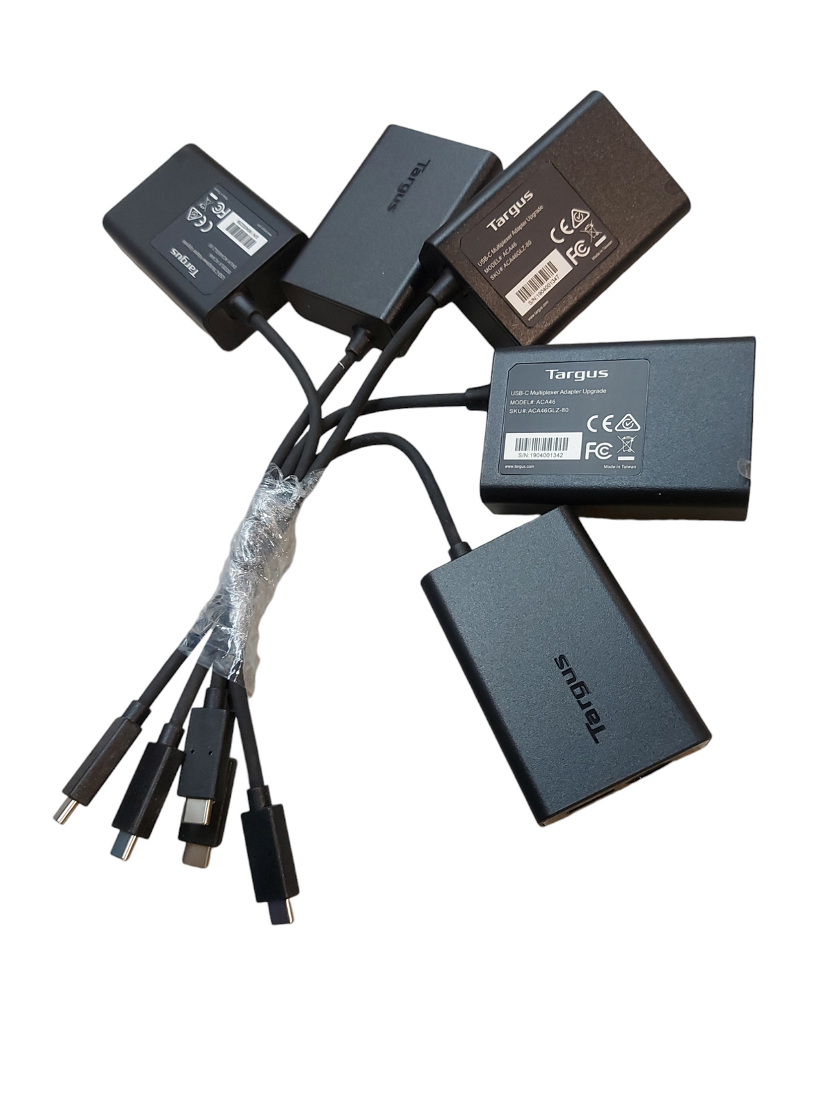 Lot 5x Targus USB-C Multiplexer Adapter ACA46,USB-A and 3-pin DC Power ...